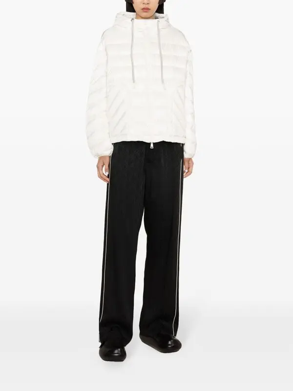 Moncler Delfo Hooded Down Jacket - Neutrals