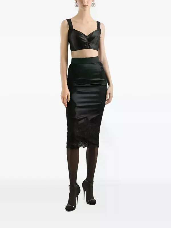 Dolce & Gabbana Satin Midi Skirt