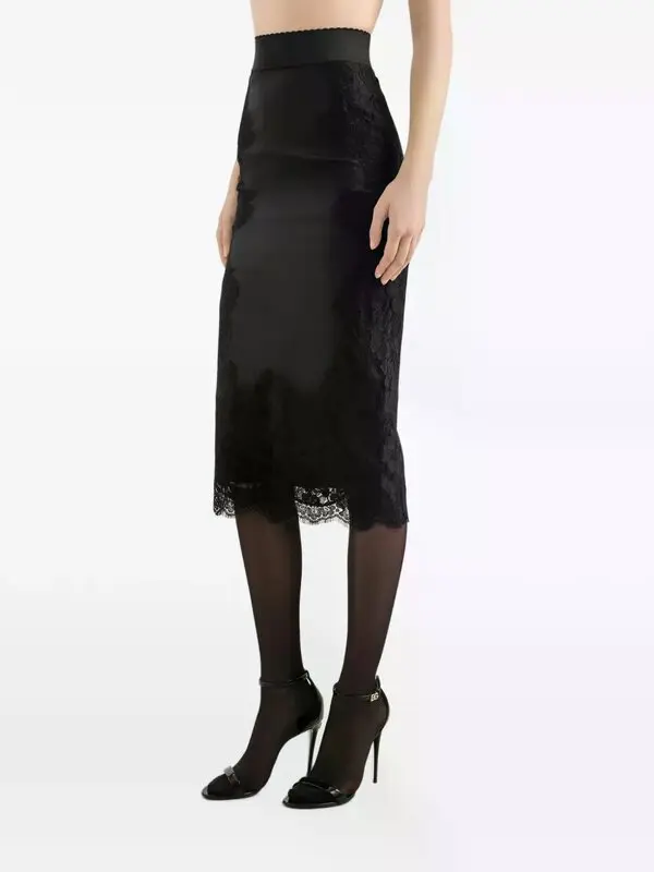 Dolce & Gabbana Satin Midi Skirt