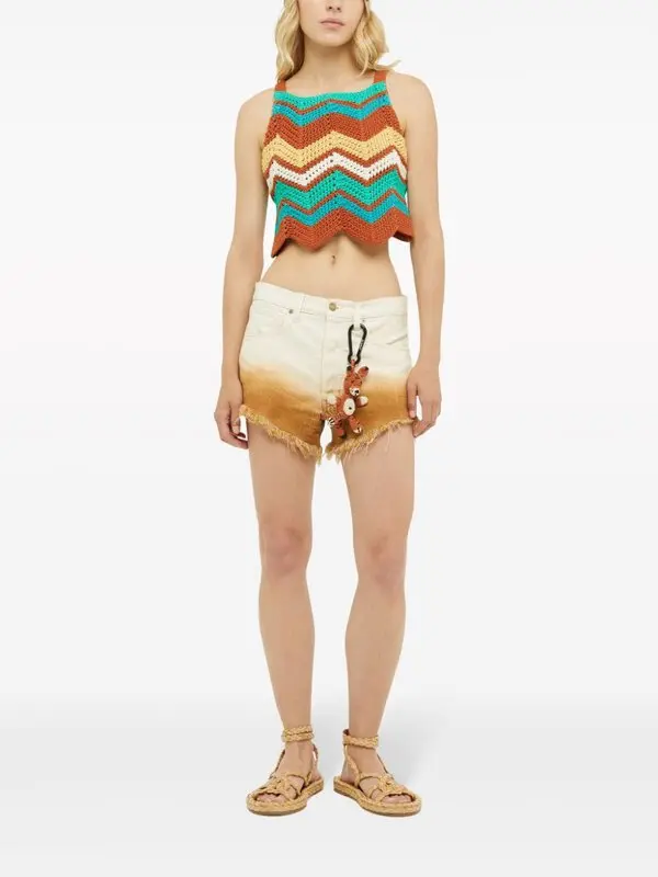 Alanui Kaleidoscopic Chevron Knit Top