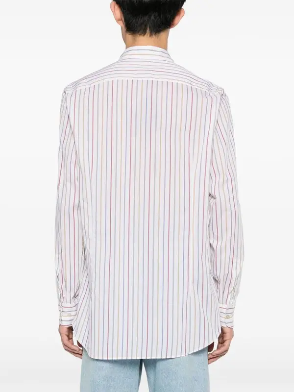 Etro Pegaso Striped Cotton Shirt - Neutrals