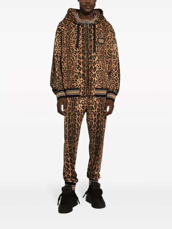 Dolce & Gabbana Leopard-print Cotton Hoodie