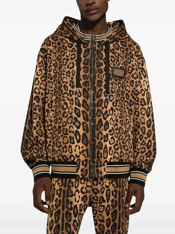 Dolce & Gabbana Leopard-print Cotton Hoodie