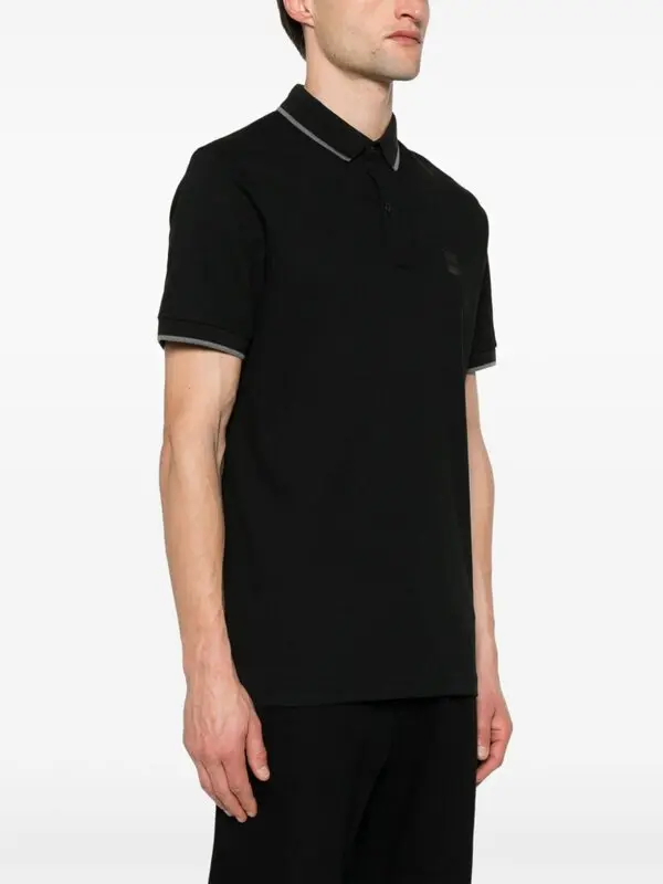 BOSS Slim-fit Polo Shirt In Stretch-cotton Piqu - Black