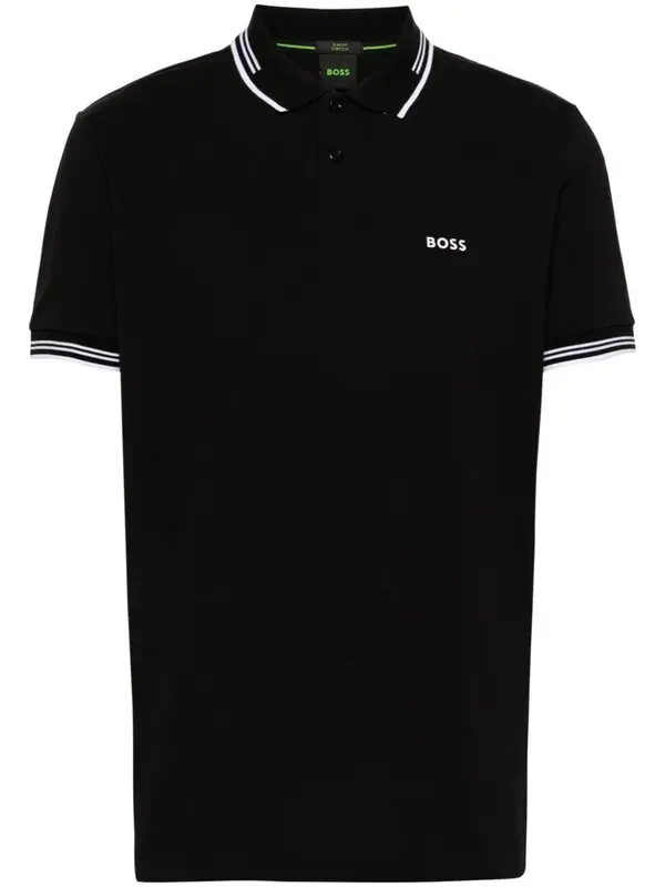 BOSS Logo-print Polo Shirt - Black