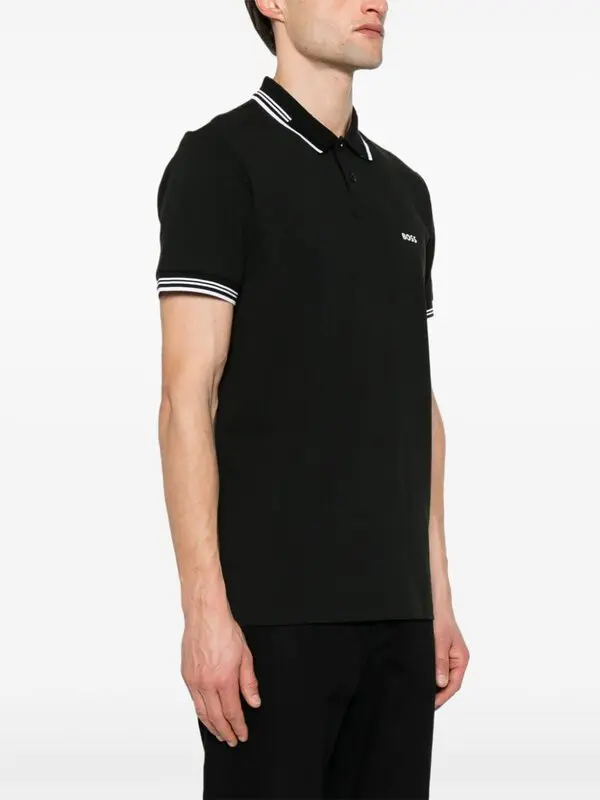 BOSS Logo-print Polo Shirt - Black