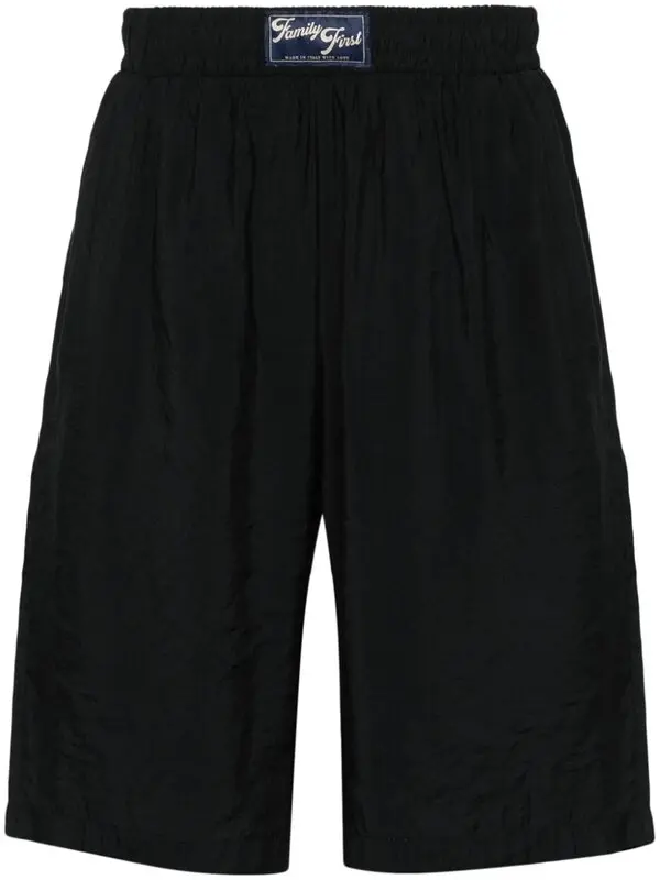 FAMILY FIRST Appliqué-logo Shorts - Black
