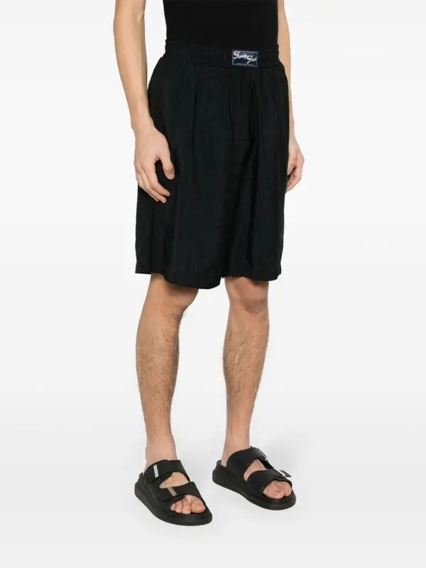 FAMILY FIRST Appliqué-logo Shorts - Black