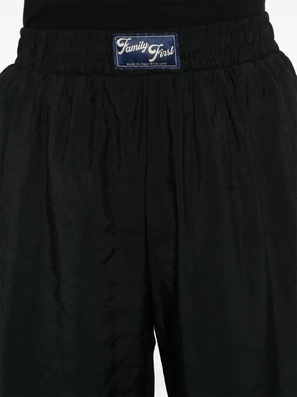 FAMILY FIRST Appliqué-logo Shorts - Black