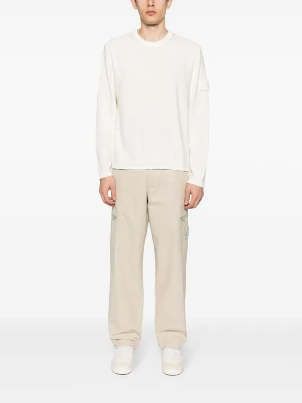 Stone Island Compass Badge Wide-leg Trousers - Neutrals