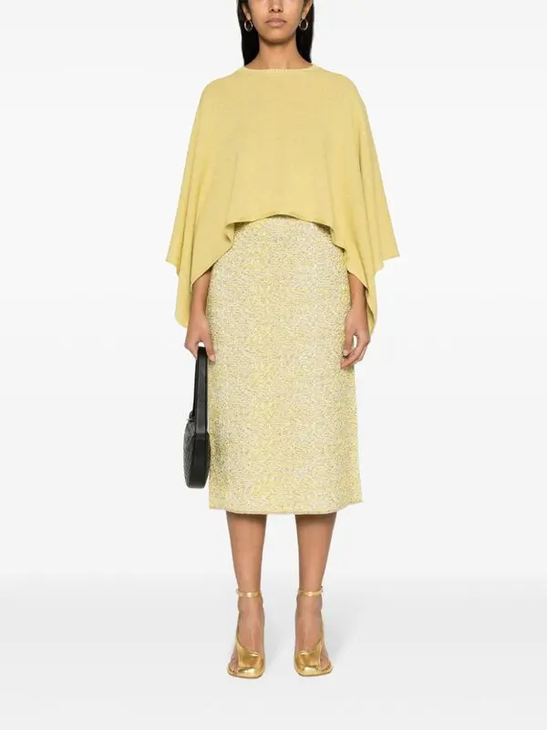 Fabiana Filippi Sequin-embellished Poncho - Green