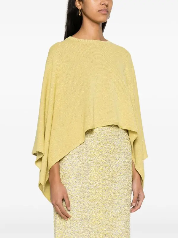 Fabiana Filippi Sequin-embellished Poncho - Green