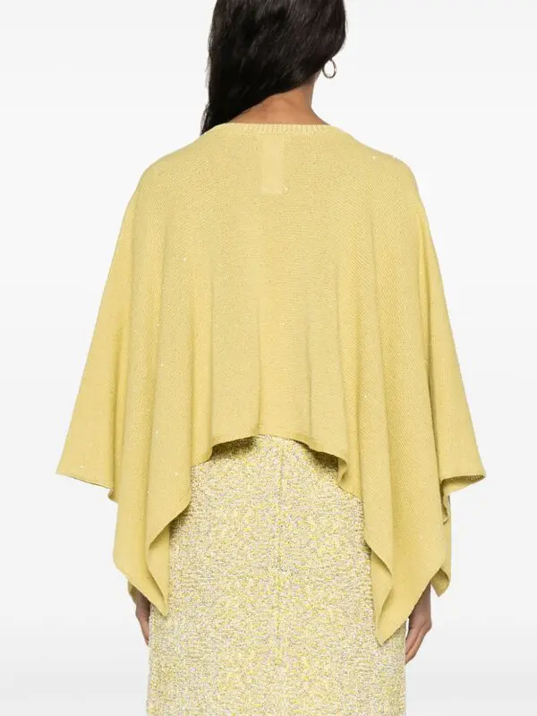 Fabiana Filippi Sequin-embellished Poncho - Green