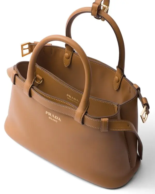 Prada Buckle Leather Handbag