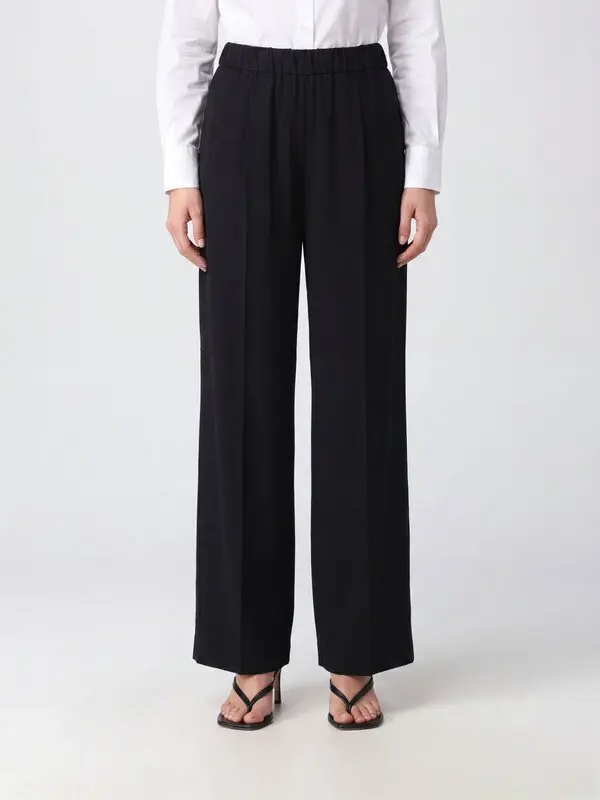 JIL SANDER High-waisted Wide-leg Palazzo Trousers In Viscose Blend - Black
