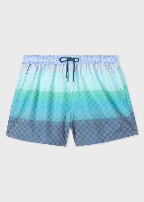 Paul Smith Gradient Check Jacquard Swim Shorts
