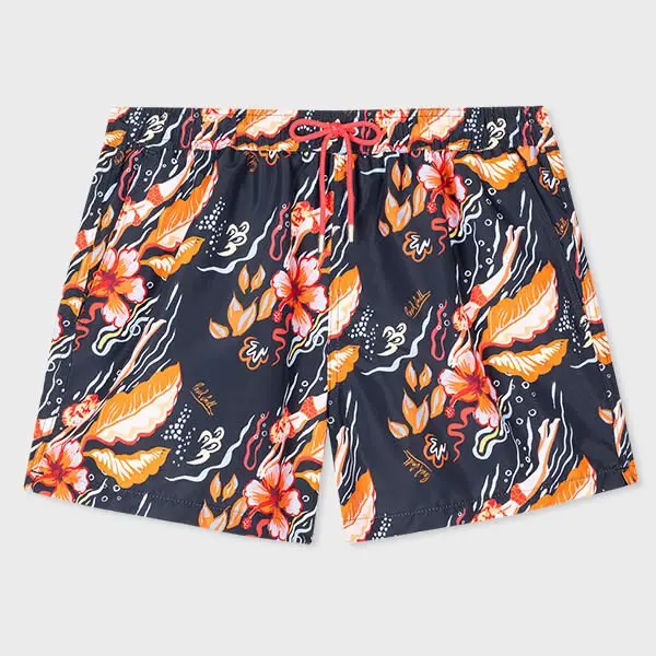 Paul Smith Printed Swim Shorts - Blue