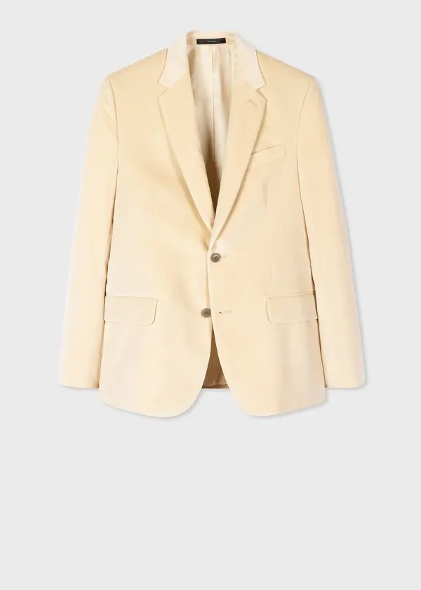 Paul Smith The Soho Tailored-fit Velvet Blazer - White