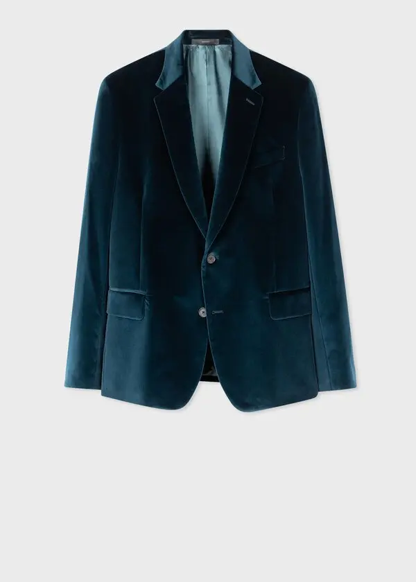 Paul Smith The Soho Tailored-fit Velvet Blazer - Blue