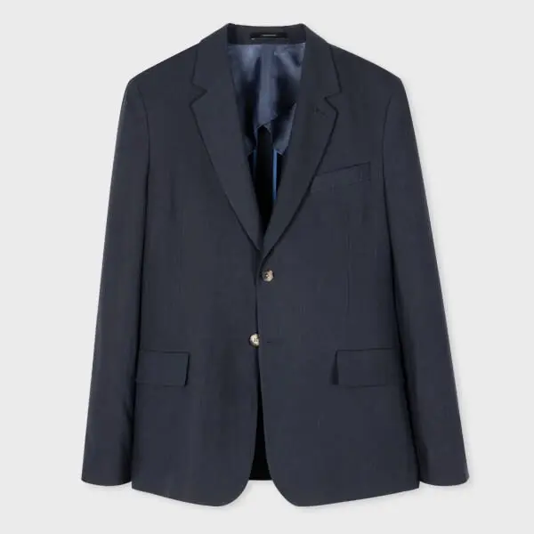 Paul Smith Linen Buggy-lined Blazer - Blue