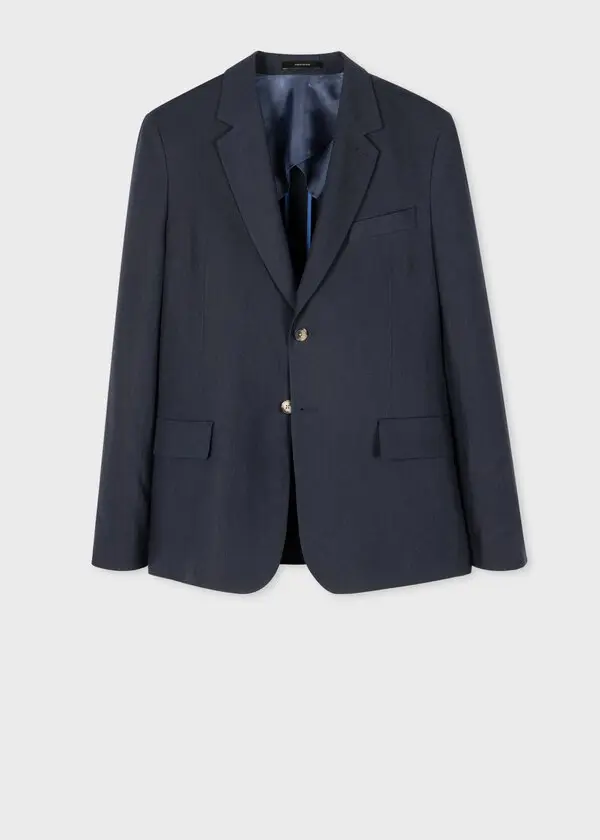 Paul Smith Linen Buggy-lined Blazer - Blue