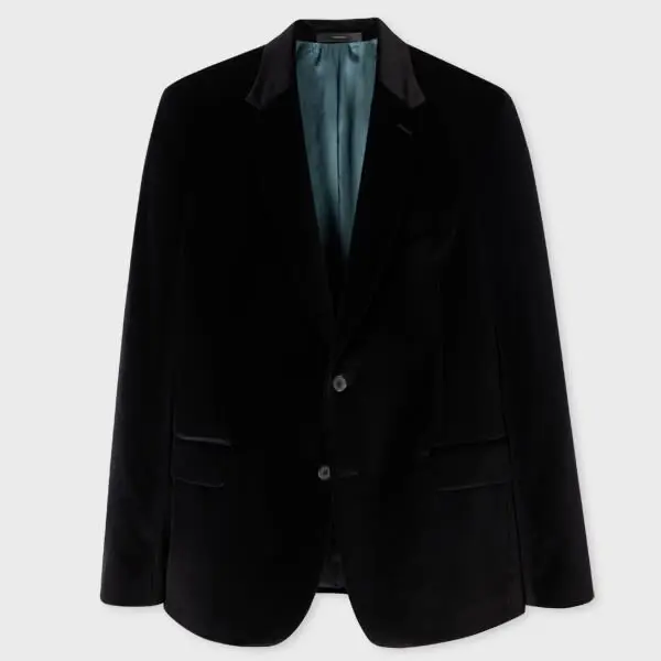 Paul Smith Tailored-fit Velvet Blazer - Black