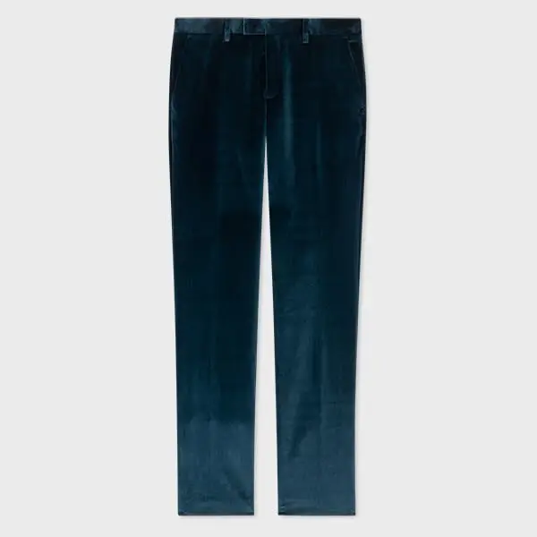 Paul Smith Slim-fit Velvet Pants - Blue