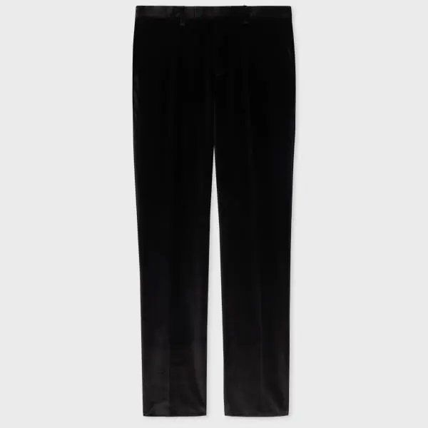 Paul Smith Slim-fit Velvet Trousers - Black