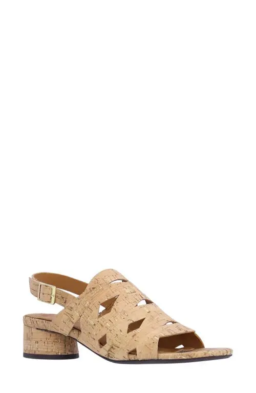 L'AMOUR DES PIEDS Elloise Slingback Sandal - Natural/ Gold