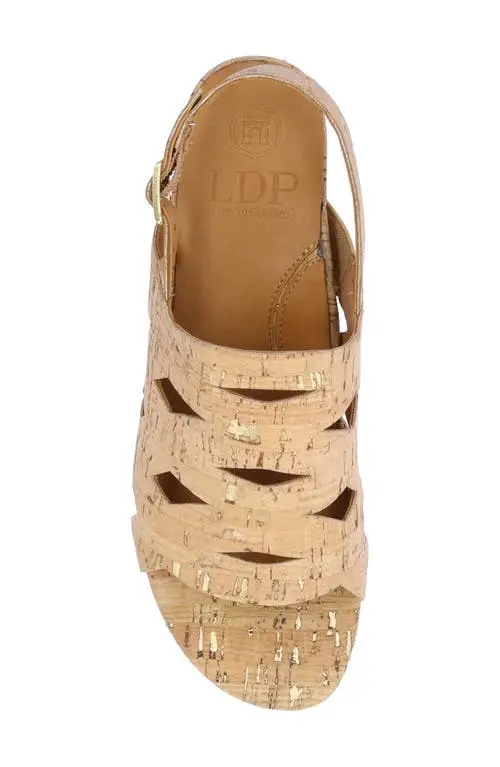 L'AMOUR DES PIEDS Elloise Slingback Sandal - Natural/ Gold