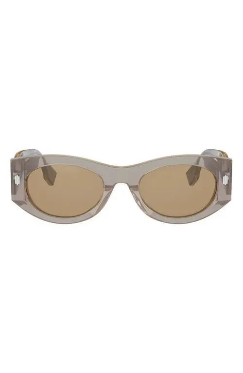 Fendi Roma 52mm Oval Sunglasses - Beigo