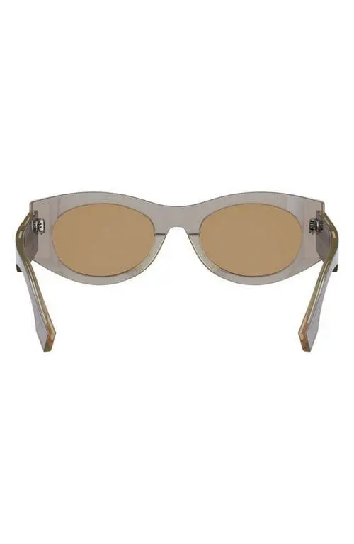 Fendi Roma 52mm Oval Sunglasses - Beigo