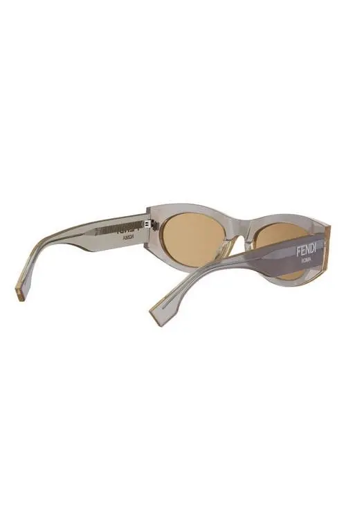 Fendi Roma 52mm Oval Sunglasses - Beigo