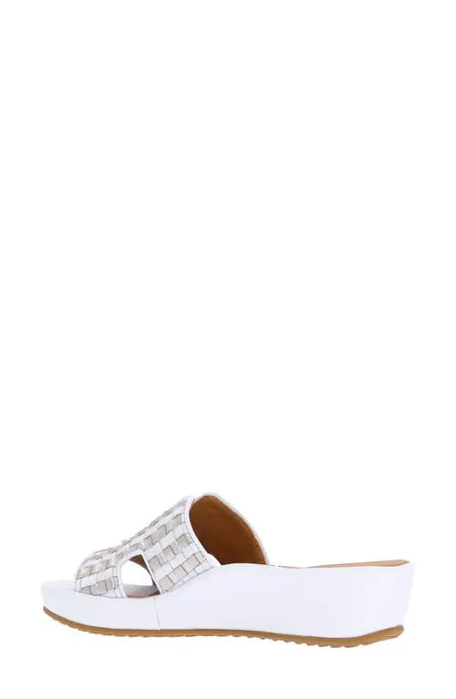 L'AMOUR DES PIEDS Cusaro Woven Platform Wedge Slides