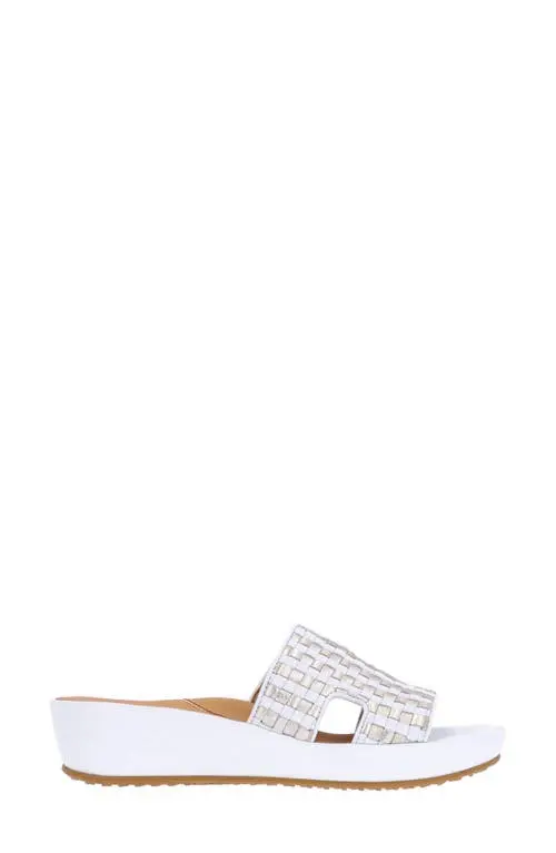 L'AMOUR DES PIEDS Cusaro Woven Platform Wedge Slides