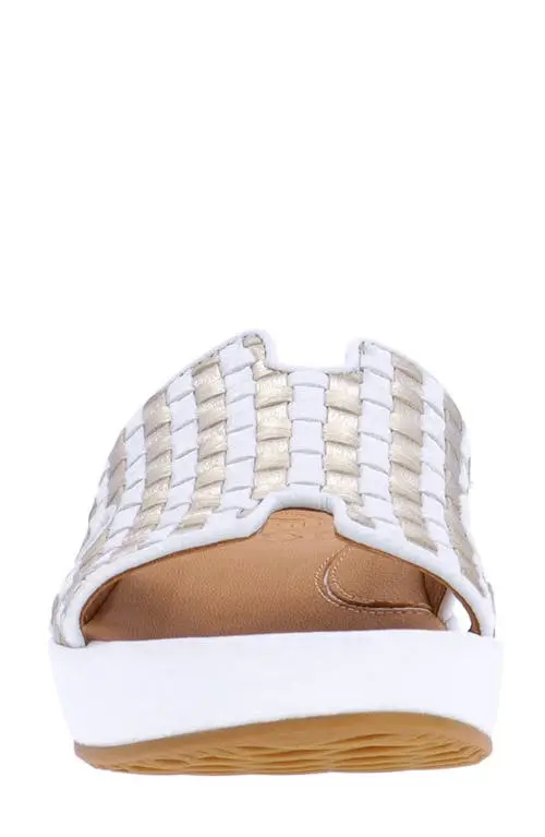 L'AMOUR DES PIEDS Cusaro Woven Platform Wedge Slides