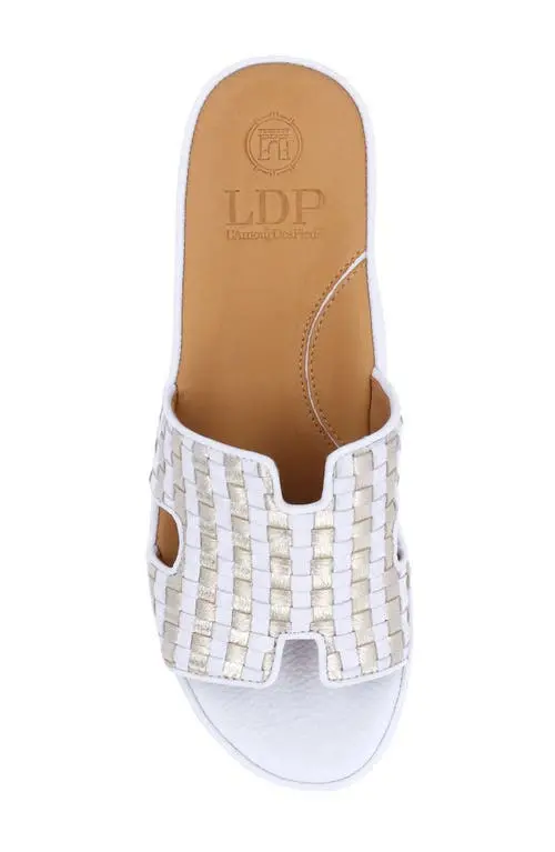 L'AMOUR DES PIEDS Cusaro Woven Platform Wedge Slides