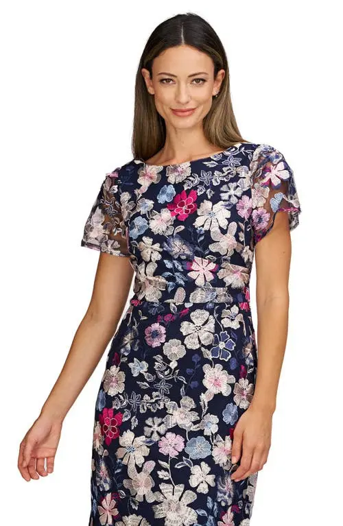 Js Collections Magnolia Floral Embroidery Gown