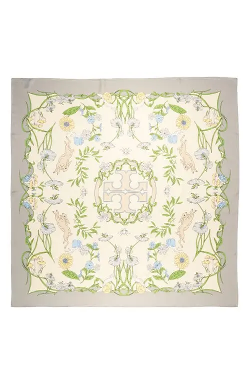 Tory Burch Field Convo Oversize Wool Blend Square Scarf