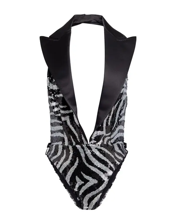 Dolce & Gabbana Bodysuit In Polyester, Silk, And Elastane