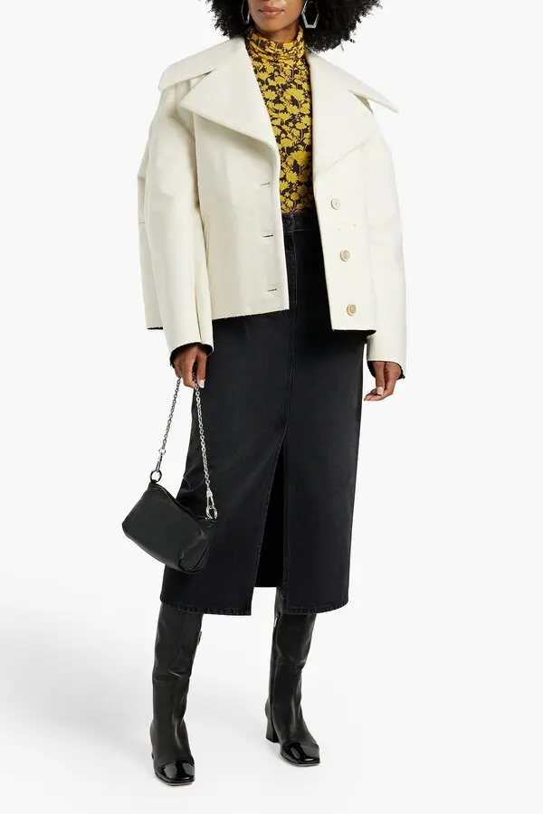 Marni Wool-blend Felt Jacket - Off-white