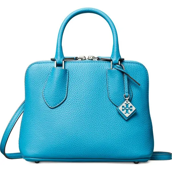 Tory Burch Mini Leather Swing Crossbody Bag - Cerulean