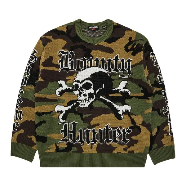 Supreme X Bounty Hunter Woodland Camo Sweater - Multicolor
