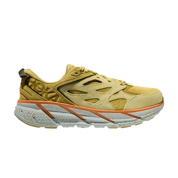 HOKA® Clifton L Suede Sneakers - Gold