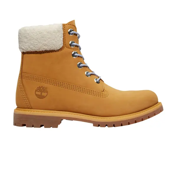 Timberland 6-inch Premium Boots With Fur Collar - Tan