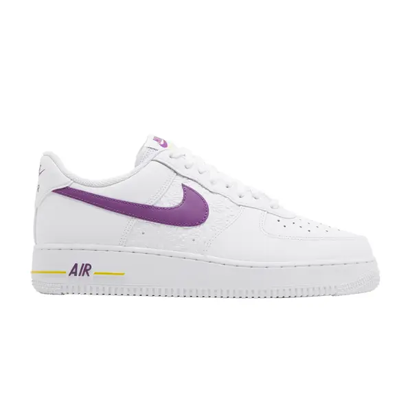 Nike Force 1 '07 Embossed Hoops Lakers Sneakers - White
