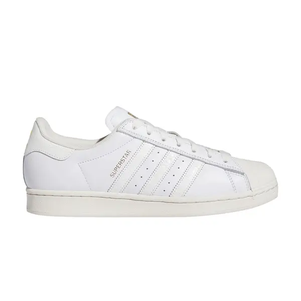 Adidas Superstar Adv Cracked Leather Sneakers - White