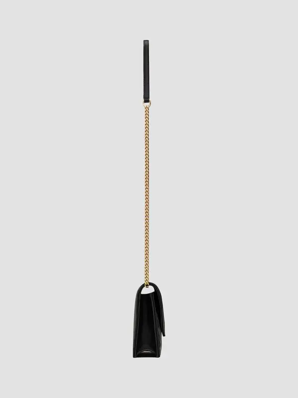 Saint Laurent Cassandre Envelope Chain Wallet - Black