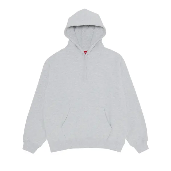 Supreme Satin Appliqué Hooded Sweatshirt - Grey