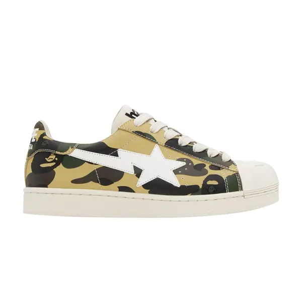 A BATHING APE Skullsta '1st Camo' Sneakers - Yellow